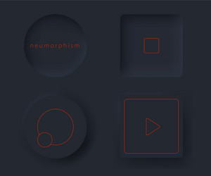 Neumorphism style liquid interface background Vector Image