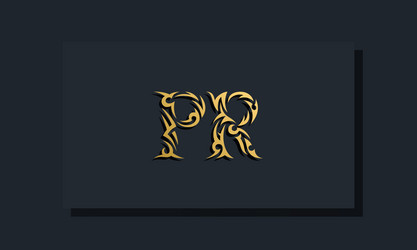 Initial letters pr monogram logo design bundle Vector Image