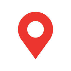Red pin icon modern map marker symbol Royalty Free Vector
