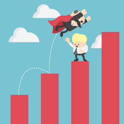 Super business team woman leader Royalty Free Vector Image