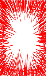 Vertical red hand-painted comic concentrated Vector Image