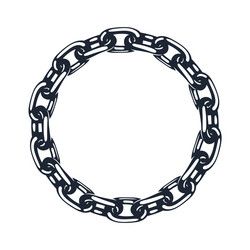 Black round chain Royalty Free Vector Image - VectorStock