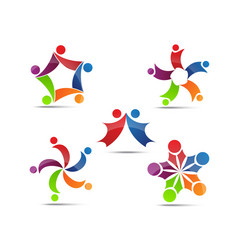 Community people organization logo icon template Vector Image