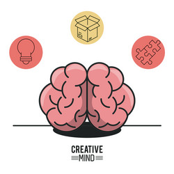Open mind human brain concept design Royalty Free Vector