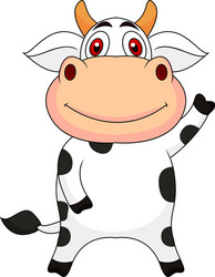 Cute cow cartoon Royalty Free Vector Image - VectorStock