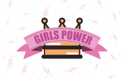 Girls power card Royalty Free Vector Image - VectorStock