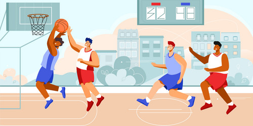 Street basketball Royalty Free Vector Image - VectorStock