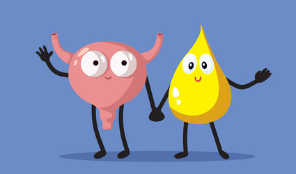 Funny diaper pee and poo cartoon characters set Vector Image