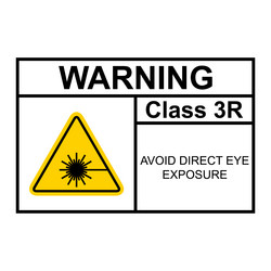 Laser radiation danger class 3r label icon safety Vector Image