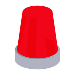 Siren red flashing emergency light icon Royalty Free Vector