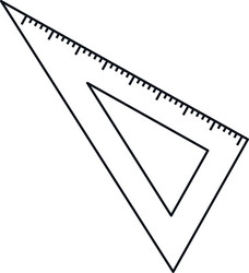 Equipment for drawing geometric ruler draw Vector Image