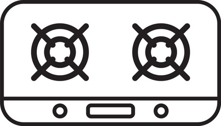 Stove icon template black color editable Vector Image