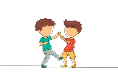 Angry boy shouting at a friend Royalty Free Vector Image