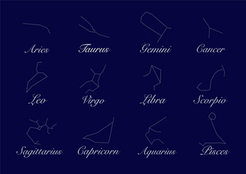 Zodiac constellations astrology seamless pattern Vector Image