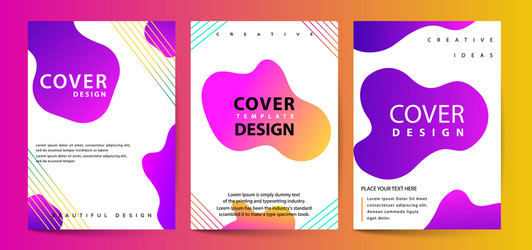 Colorful cover page templates for print products Vector Image