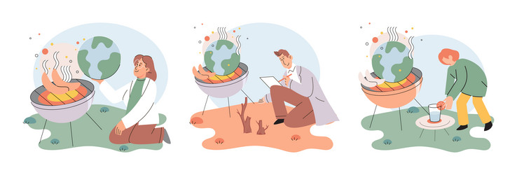 Global warming high temperature and hot weather Vector Image