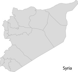 Syria political map of administrative divisions Vector Image