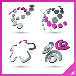 Pink company signs Royalty Free Vector Image - VectorStock