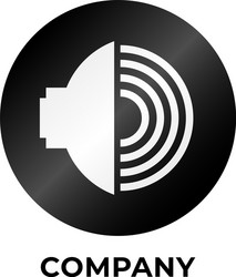 Signal icon sound wave logo concept multimedia Vector Image
