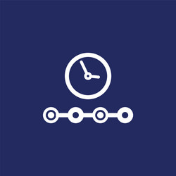 Timeline icon on white Royalty Free Vector Image