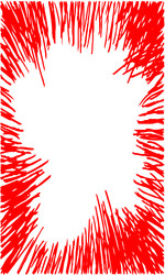 Vertical red hand-painted comic concentrated Vector Image