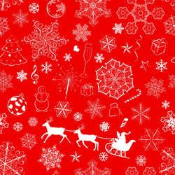 Christmas seamless red and black pattern Vector Image