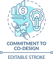 Commitment infographics linear elements set Vector Image