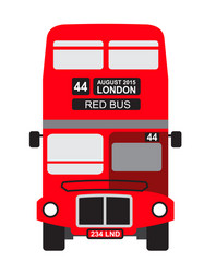 London double deck bus icon isolated Royalty Free Vector
