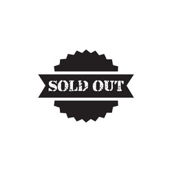 Sold out emblem logo design template Royalty Free Vector