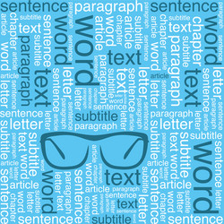 A pattern words words different sizes Royalty Free Vector
