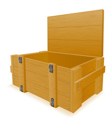 Army wooden box for weapons and ammunition Vector Image