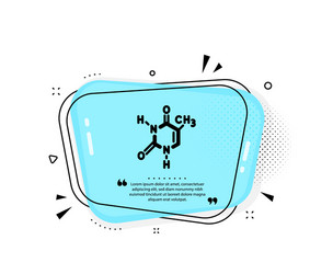 Chemical formula line icon chemistry lab sign Vector Image
