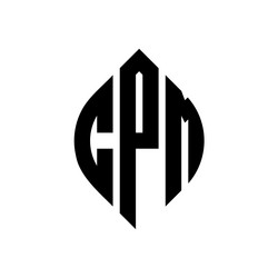 Cpm logo letter design Royalty Free Vector Image
