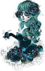 Day of the Dead Lady Vector Images (over 330)