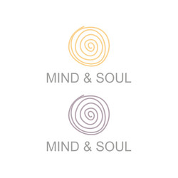 Mind and soul swirl logo set Royalty Free Vector Image