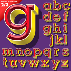Comic font cartoon alphabet letters in pop Vector Image