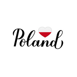 Welcome to poland lettering in polish Royalty Free Vector