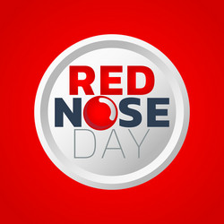 Red nose day icon design medical logo Royalty Free Vector