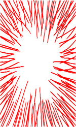 Vertical red hand-painted comic concentrated lines