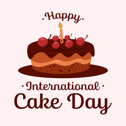 International cake day calligraphy hand lettering Vector Image