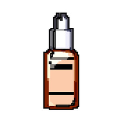 Smear foundation cream game pixel art Royalty Free Vector