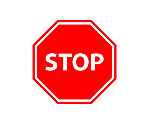 Red blank stop sign Royalty Free Vector Image - VectorStock