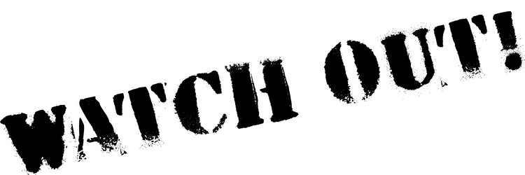 Watch out rubber stamp Royalty Free Vector Image