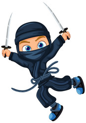 Ninja head cartoon isolated Royalty Free Vector Image