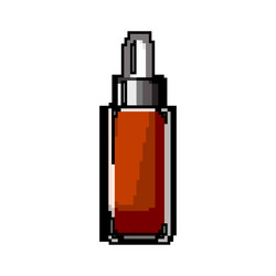 Smear foundation cream game pixel art Royalty Free Vector