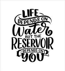 Hand drawn lettering slogan about climate change Vector Image