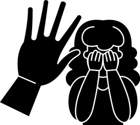 Abuse domestic violence physical attack concept Vector Image