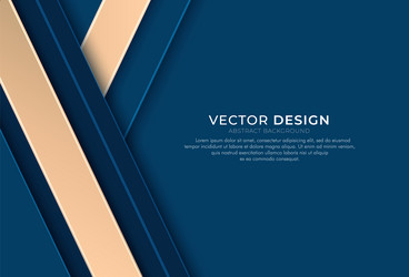 Blue and gold ornate frame template Royalty Free Vector