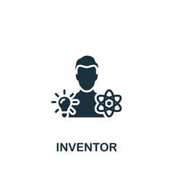 Inventor icon monochrome simple sign from Vector Image