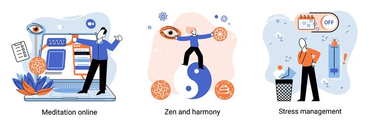 Self-management self regulation learning Vector Image